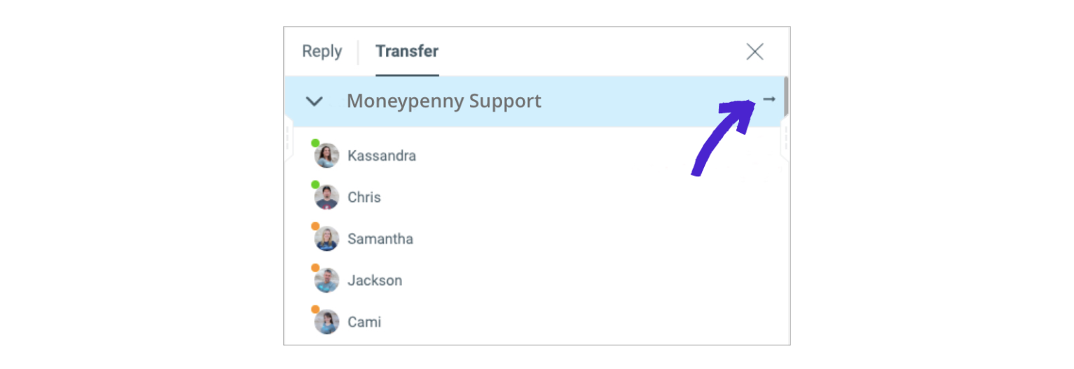 Transferring chats and understanding Ban and Bye buttons on Live Chat ...