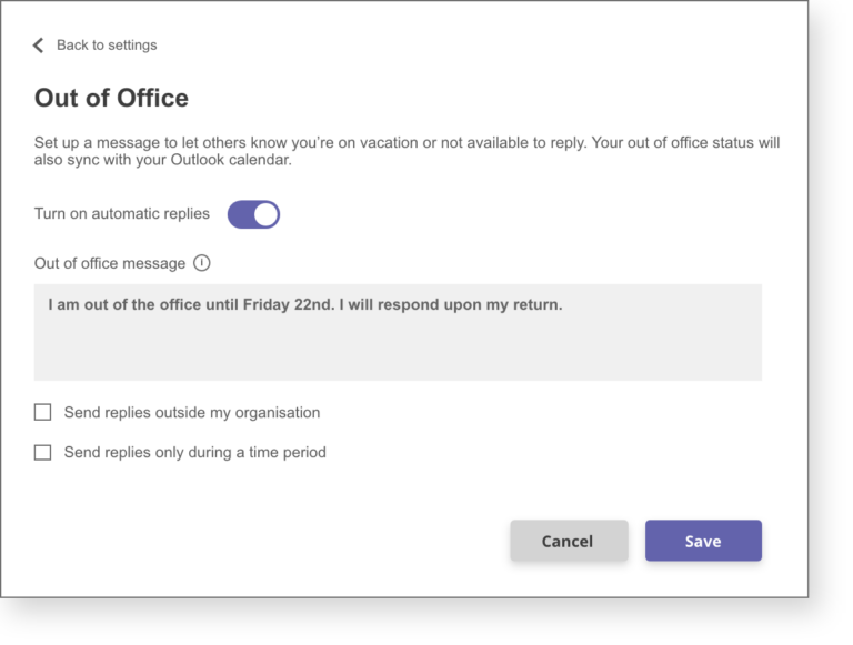 How to link your 'Out of Office' status through Microsoft Teams ...